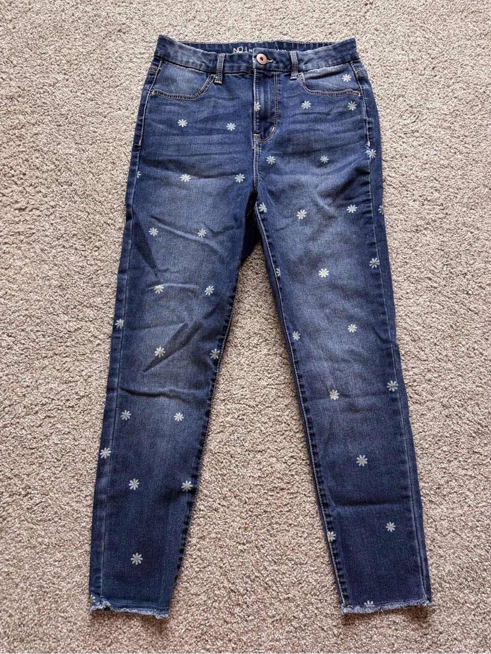 No Boundaries | Jeans | No Boundaries Dark Blue Daisyprint Slim Jeans ...